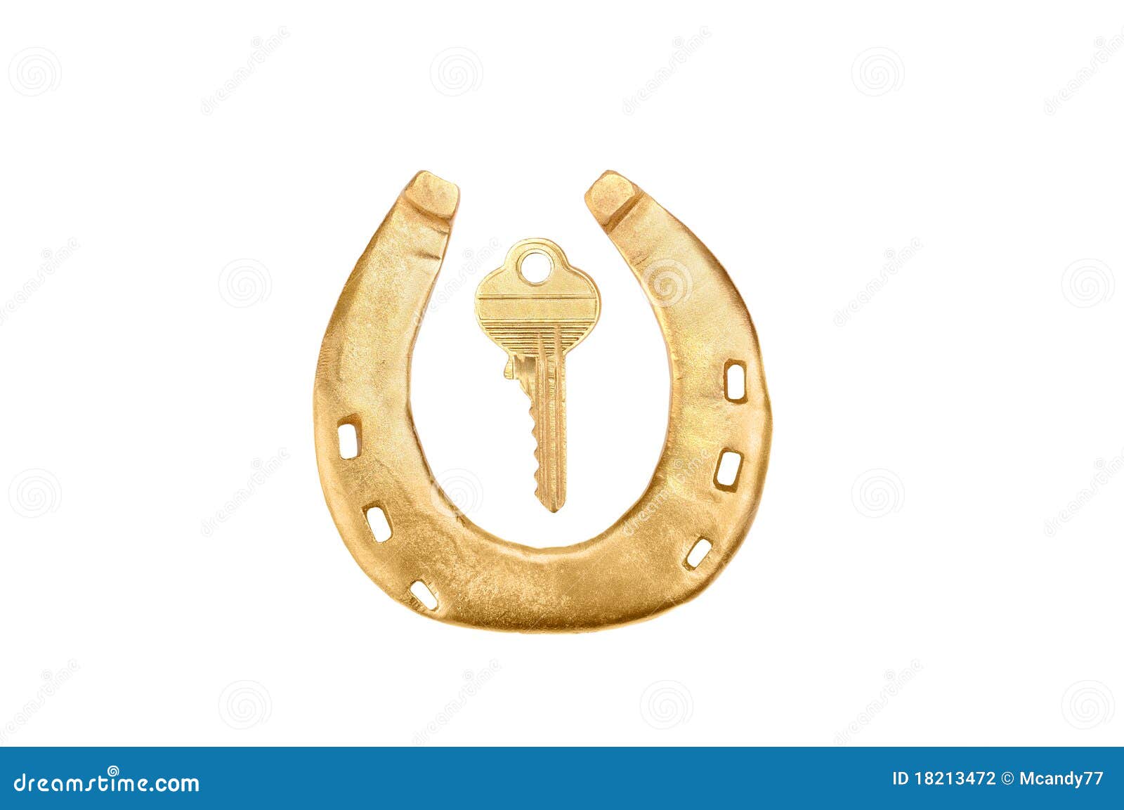 Gold Horseshoe and Gold Key Stock Photo - Image of steel, blacksmith ...