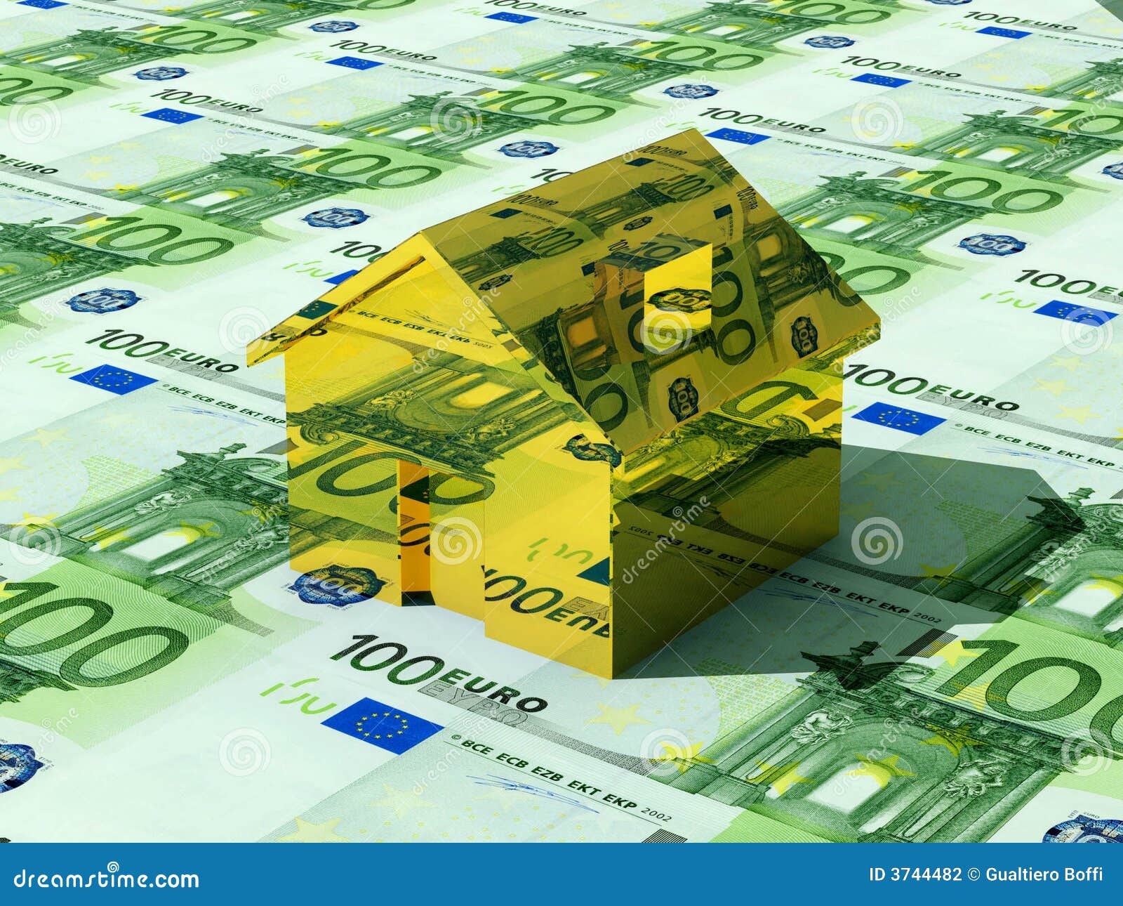 Gold house stock photo. Image of dollar, door, house, finance - 3744482