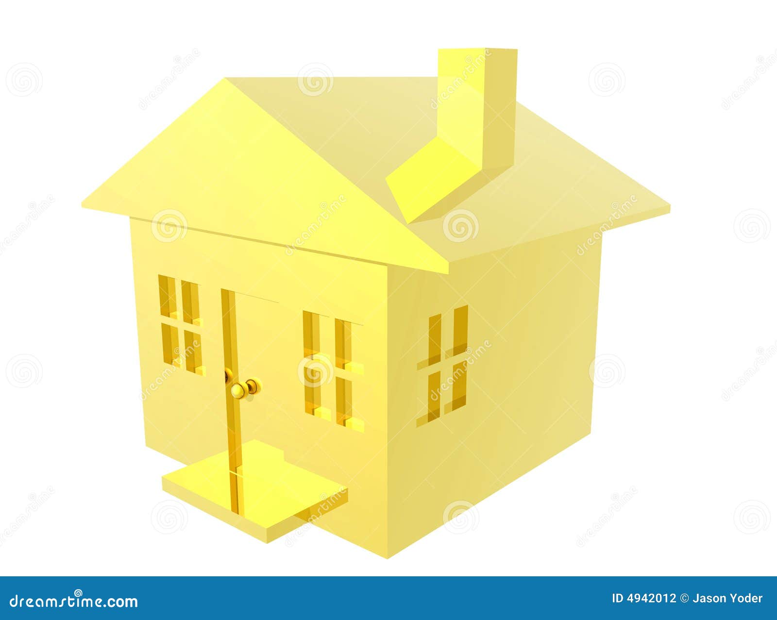 Gold House stock illustration. Illustration of isolated - 4942012