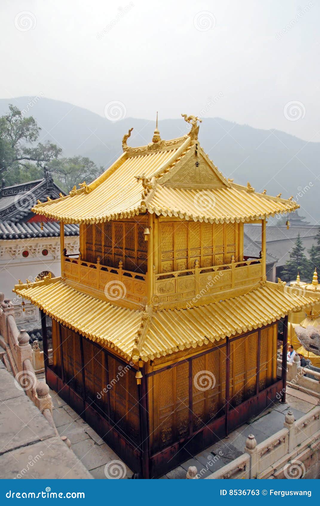 The gold house in china stock image. Image of antique - 8536763