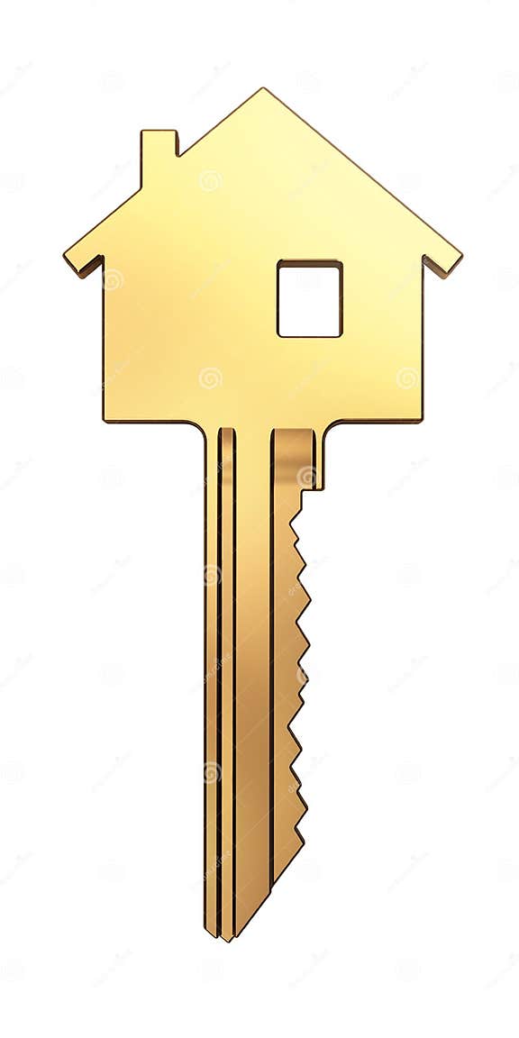 Gold House Key stock illustration. Illustration of bronze - 21211468