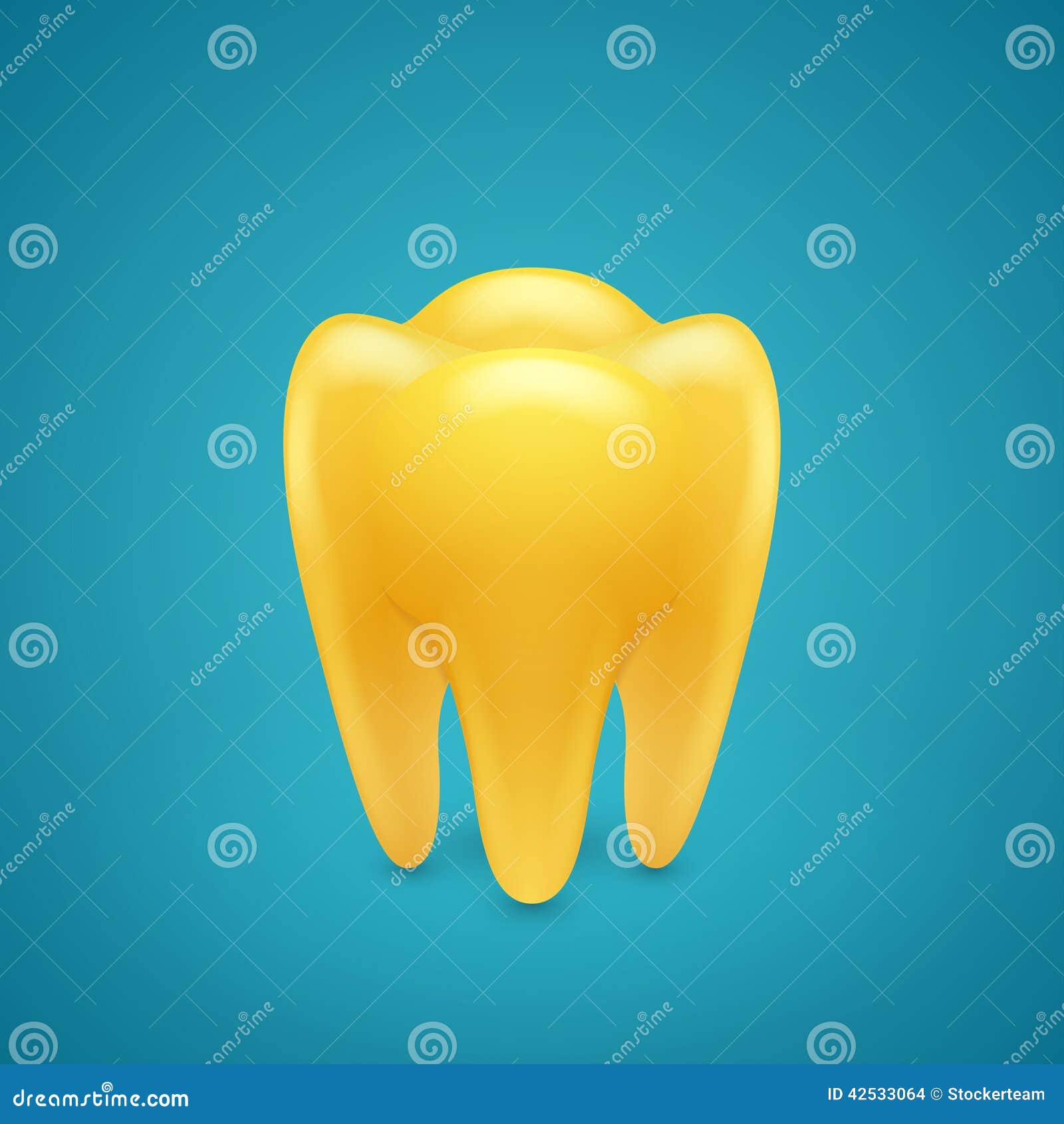 Gold human teeth stock vector. Illustration of blue, caries - 42533064