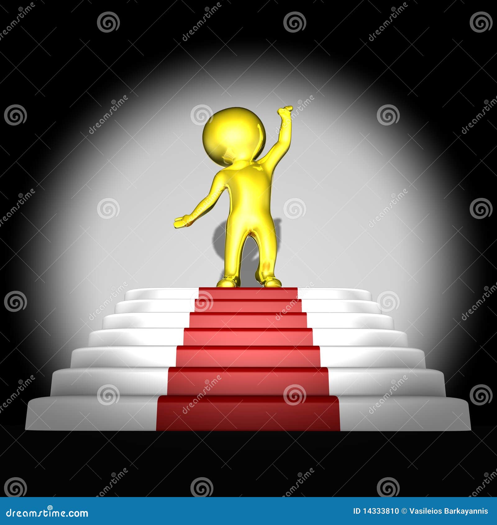 The Gold Human 3d Figure Extends Its Influence To The Neighboring ...