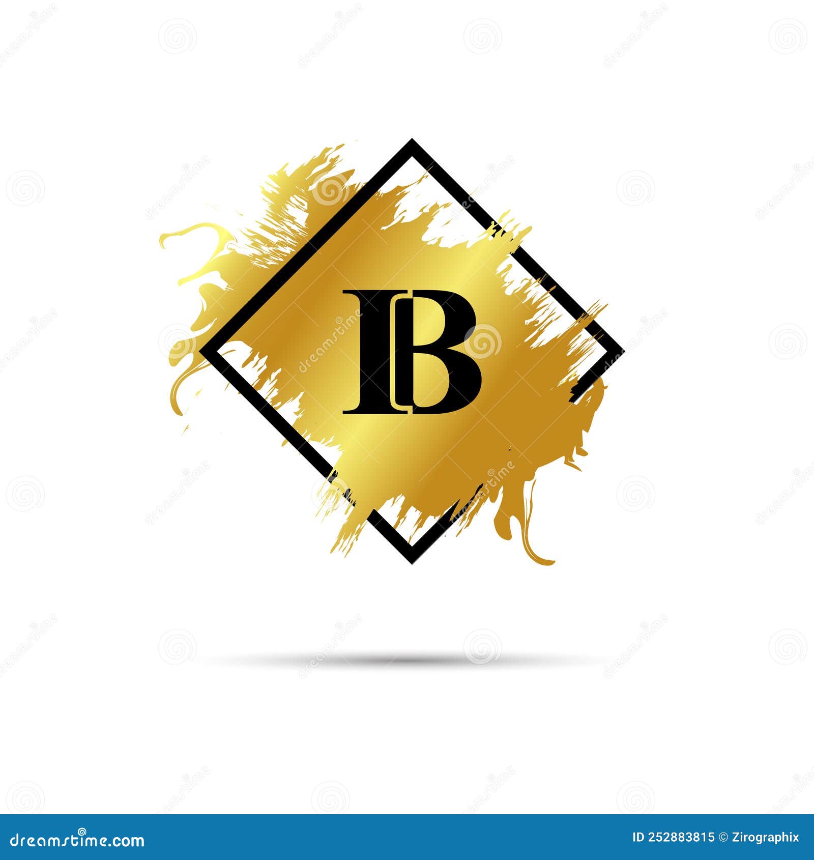 Gold IB Logo Symbol Vector Art Design Stock Illustration - Illustration ...