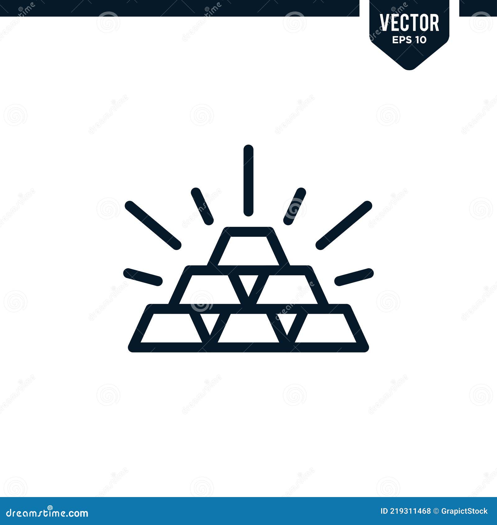 Gold Icon Collection in Outlined or Line Art Style Stock Vector ...