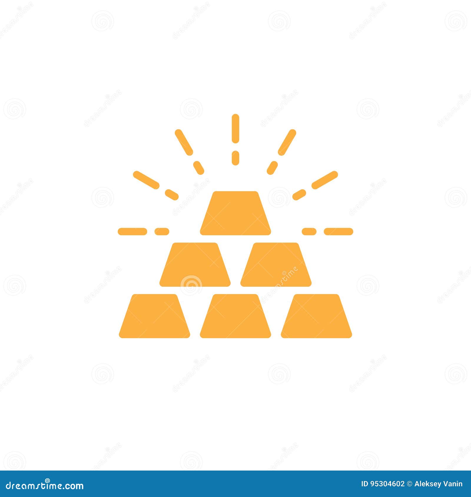 Gold Icon Vector, Solid Logo, Pictogram Isolated on White, Pixel Stock ...