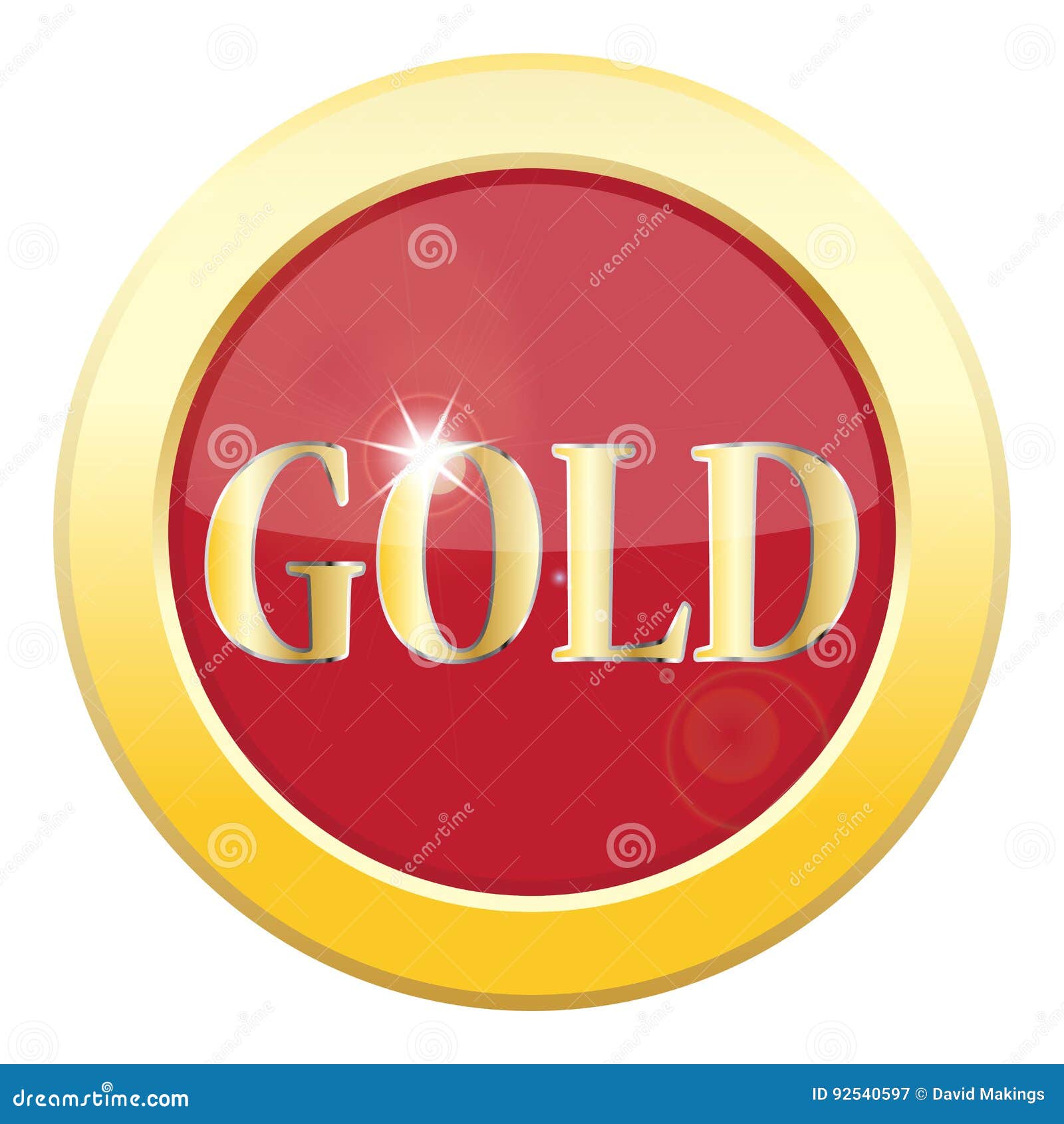 Gold Icon on White stock illustration. Illustration of vector - 92540597