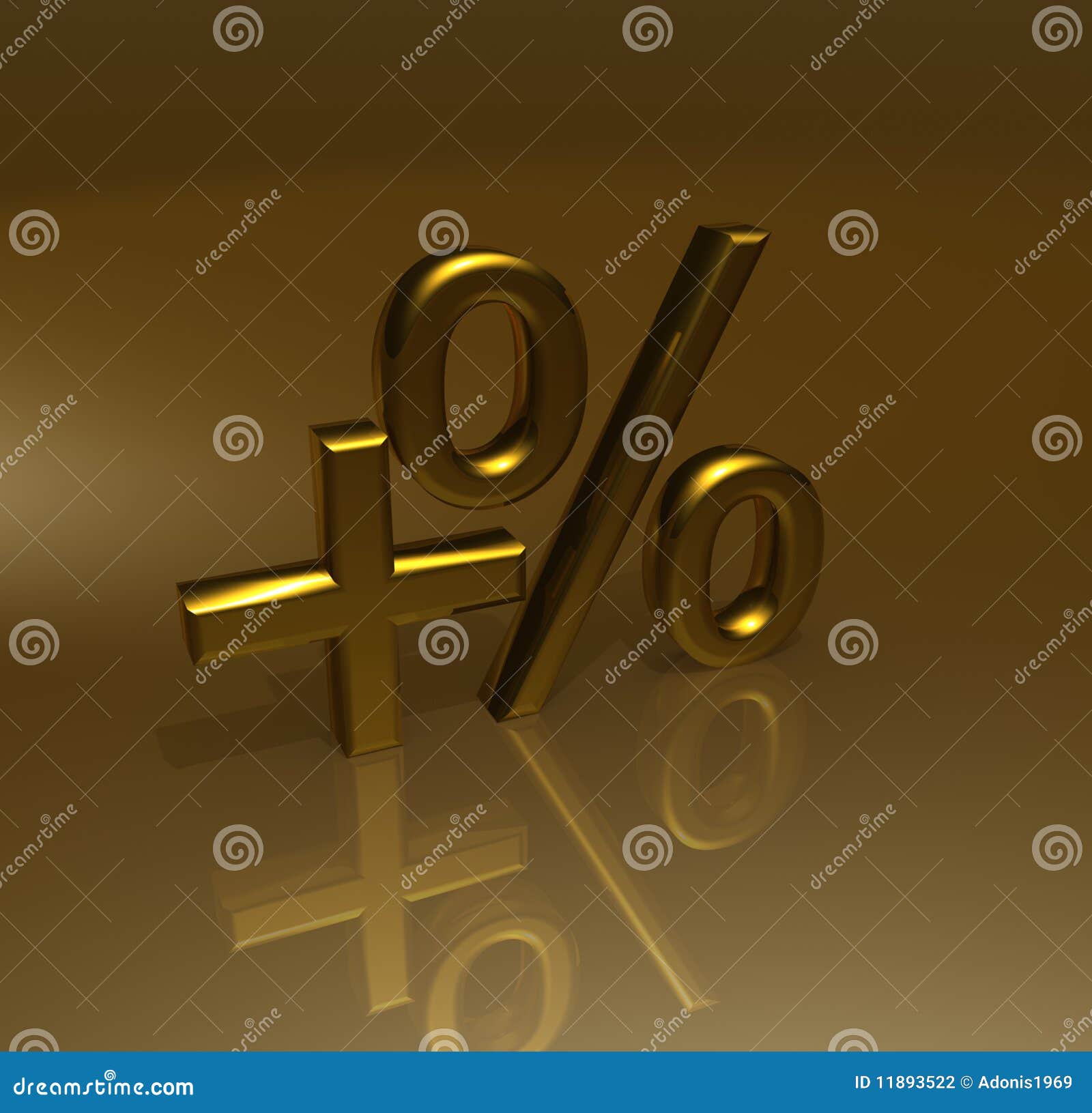 Gold increasing percentage stock illustration. Illustration of ...