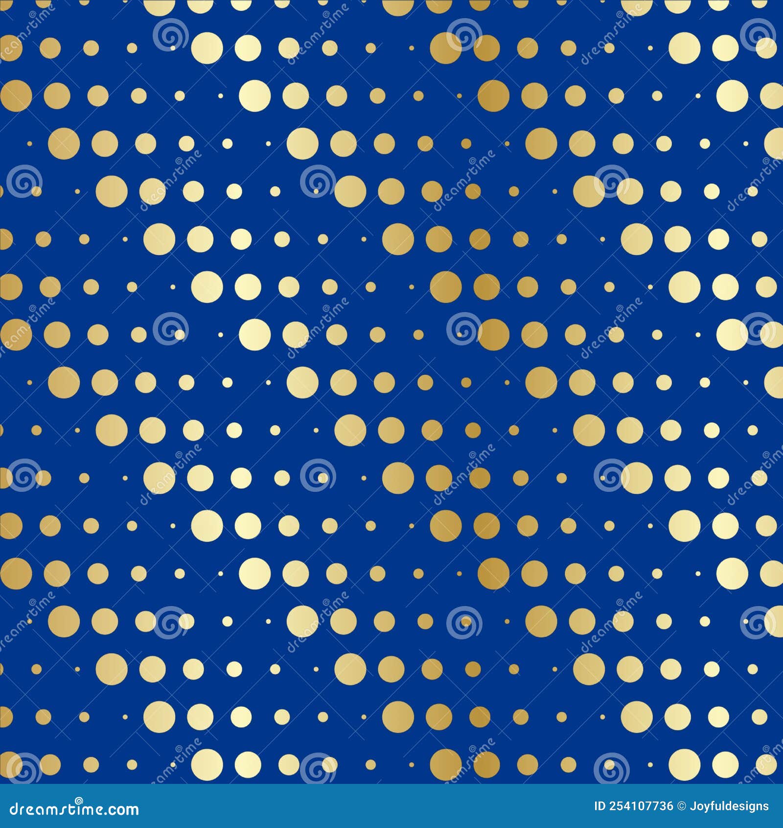 Gold and Indigo Diagonal Lines of Polka Dot Pattern Stock Illustration ...
