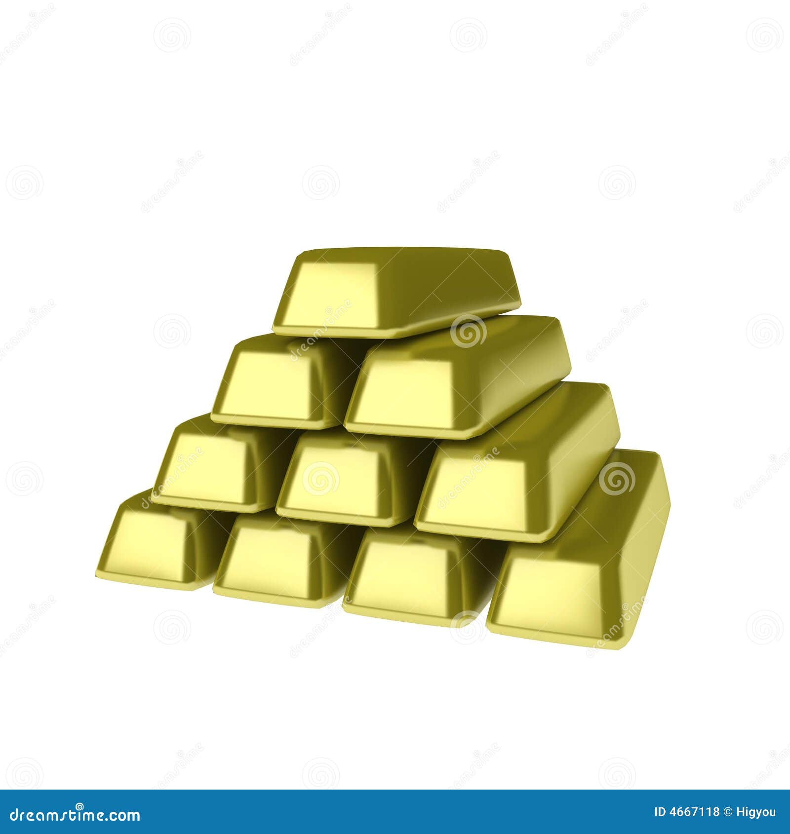 Gold Ingot Stack stock illustration. Illustration of finance - 4667118