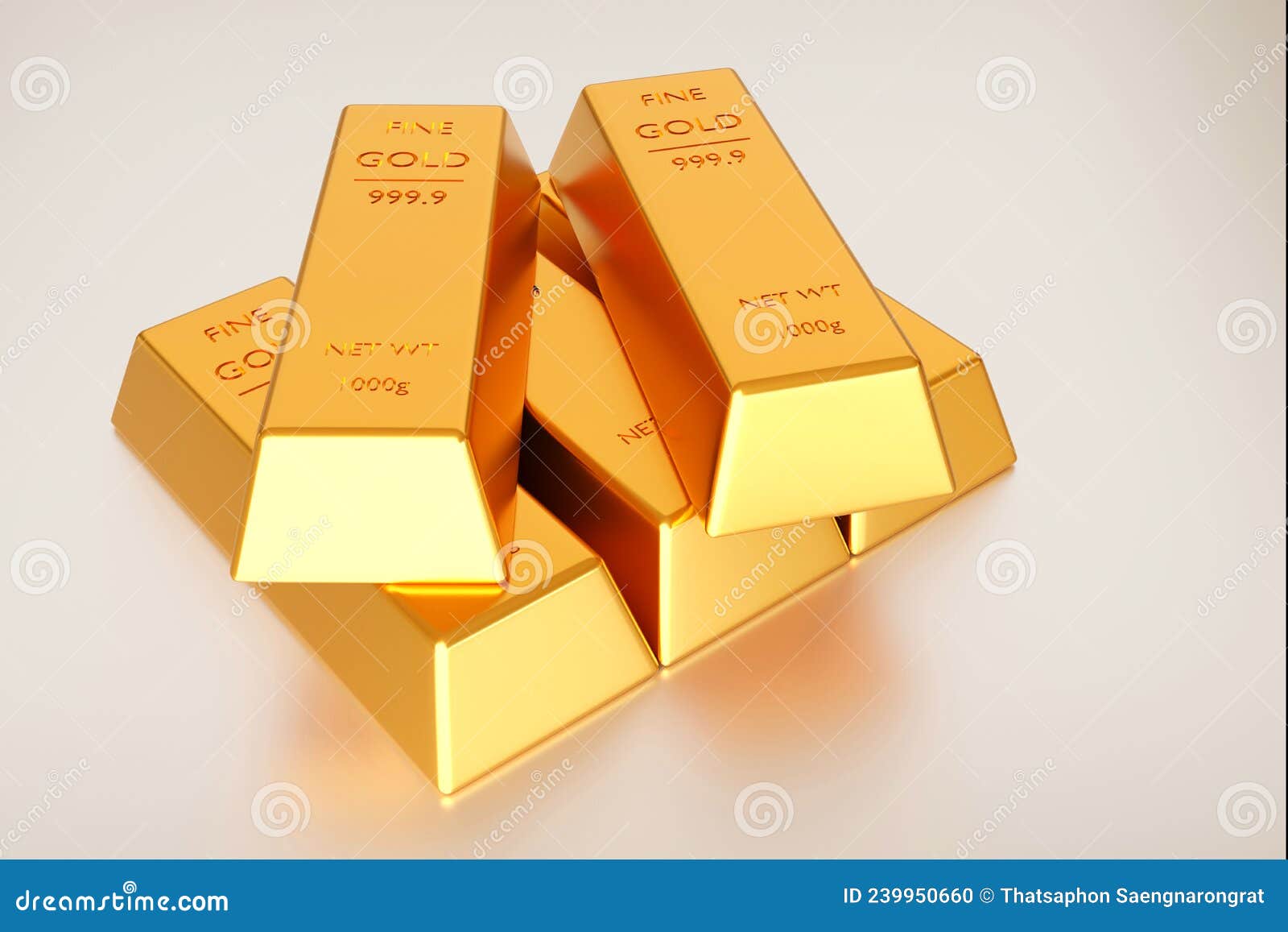 Gold Ingot or Stack of Gold Bars, Business Banking Financial Concept ...
