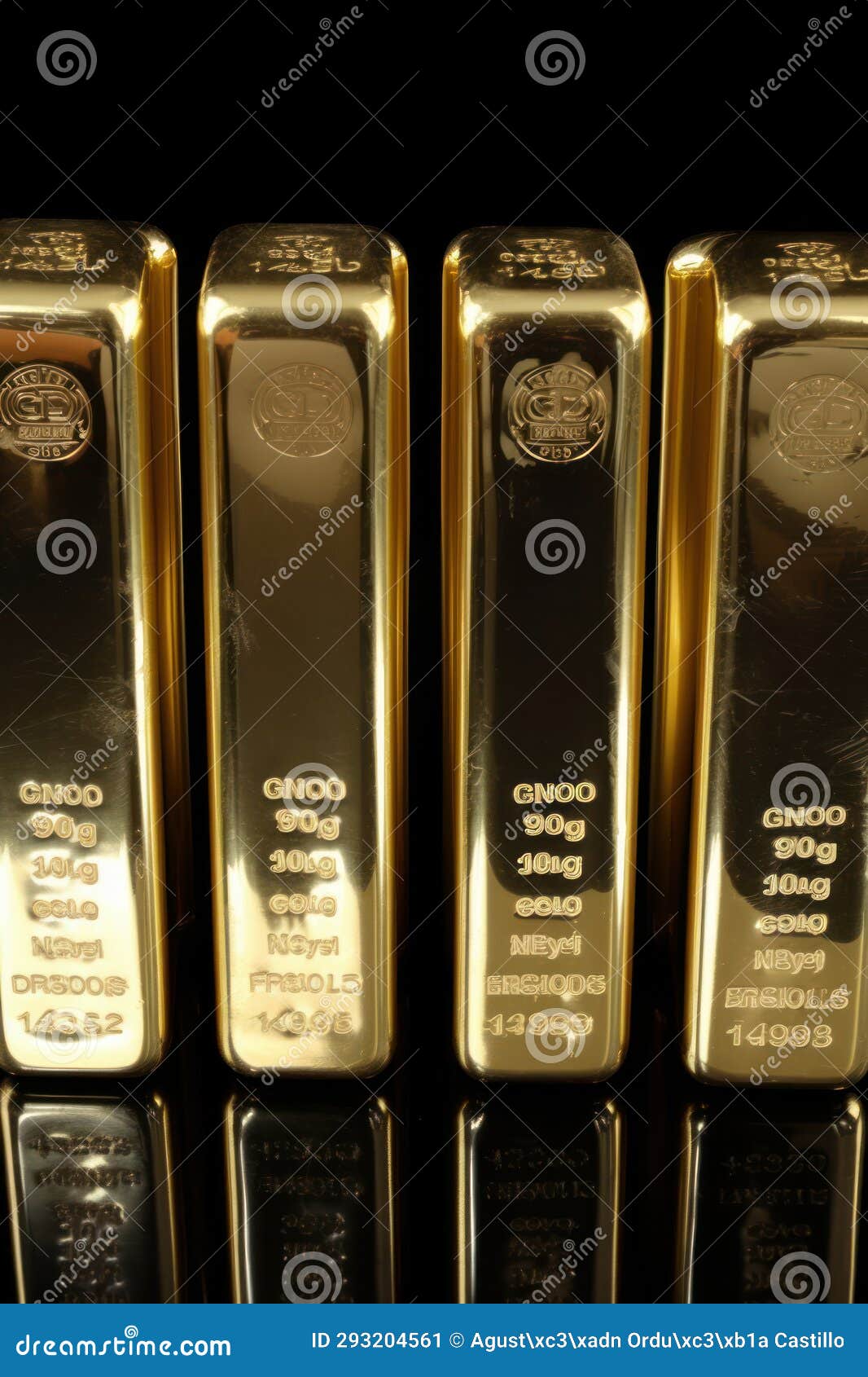 Gold Ingots on Black Background. Financial Concept. Generative AI ...