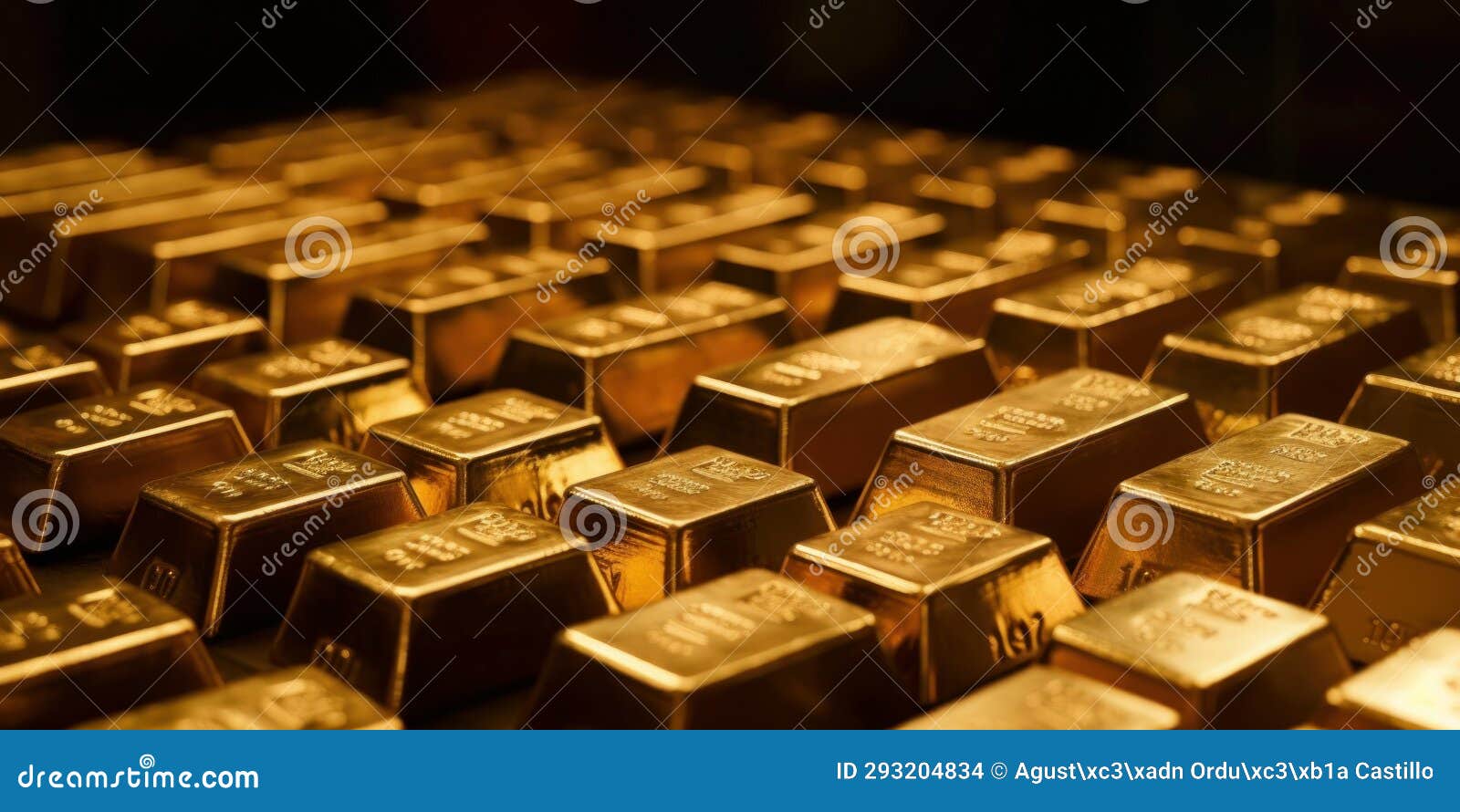 Gold Ingots on Black Background. Financial Concept. Generative AI ...