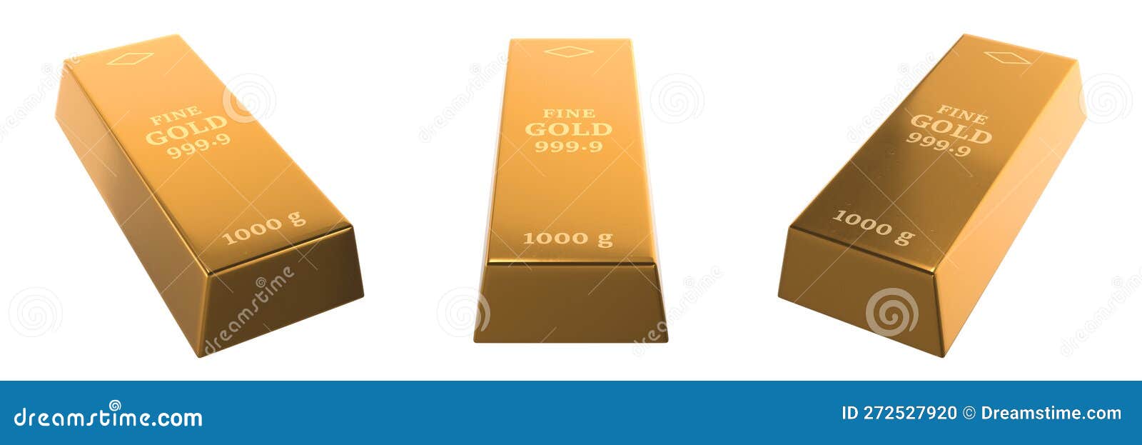 Gold ingots stock illustration. Illustration of metal - 272527920