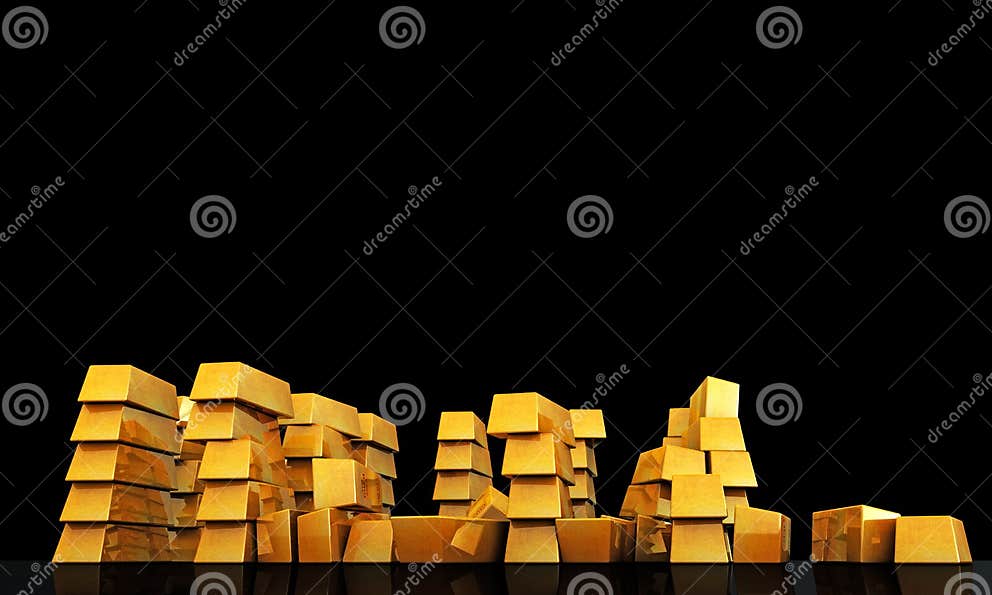 Gold ingots stock illustration. Illustration of bullion - 32227037