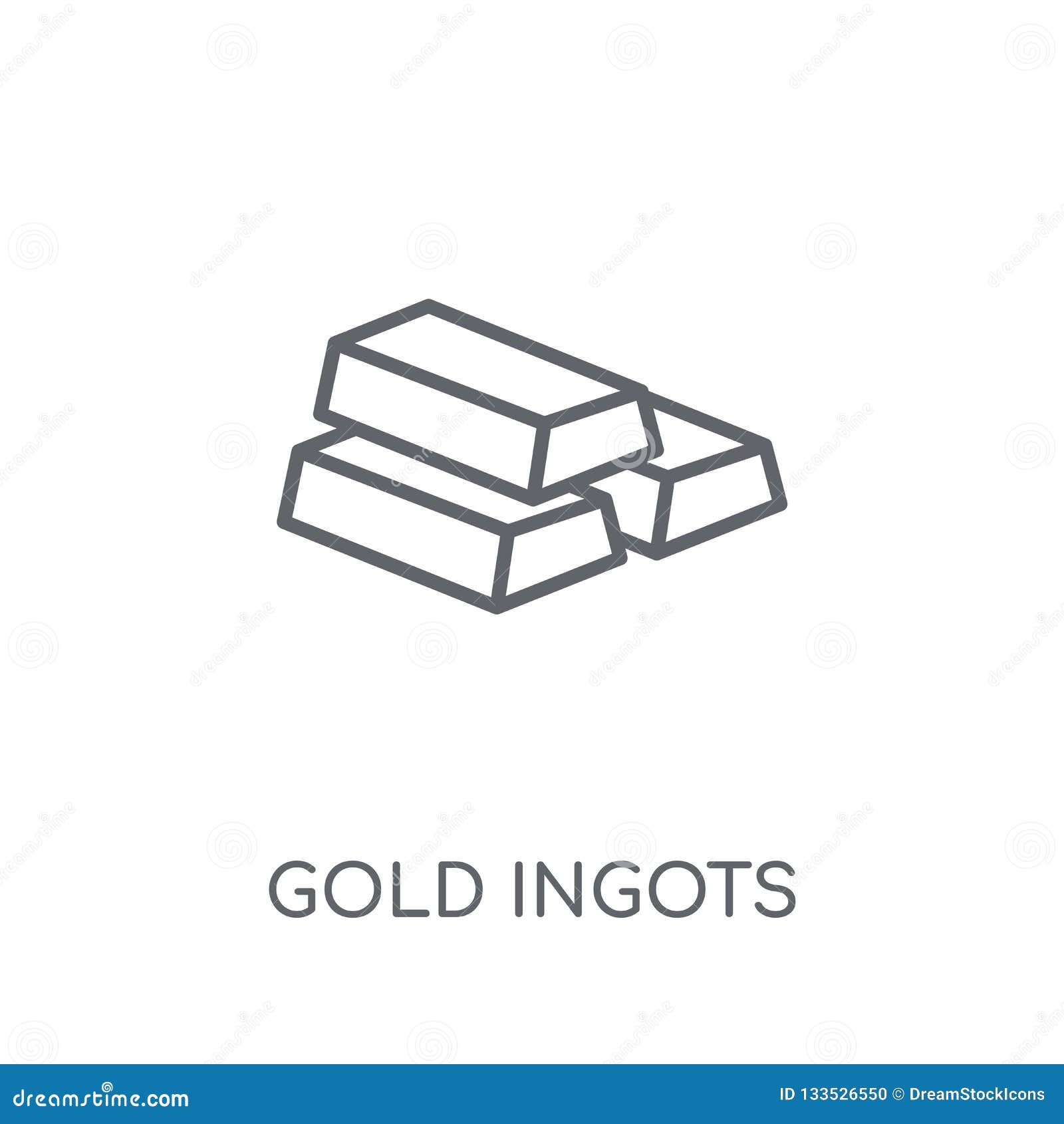 Gold Ingots Linear Icon. Modern Outline Gold Ingots Logo Concept Stock ... Gold Ingots Linear Icon. Modern Outline Gold Ingots Logo Concept Stock ...