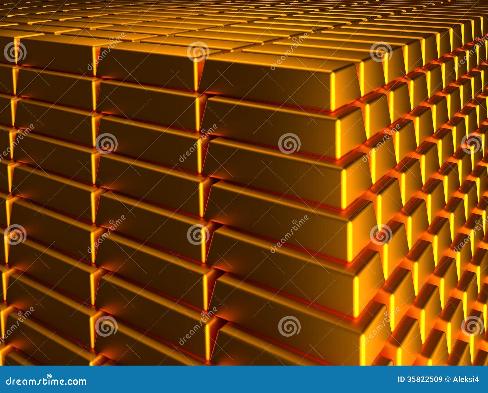Gold ingots stock illustration. Illustration of full - 35822509