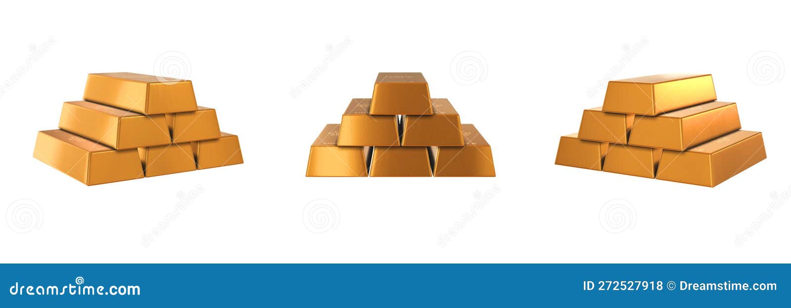 Gold ingots stock illustration. Illustration of metallic - 272527918