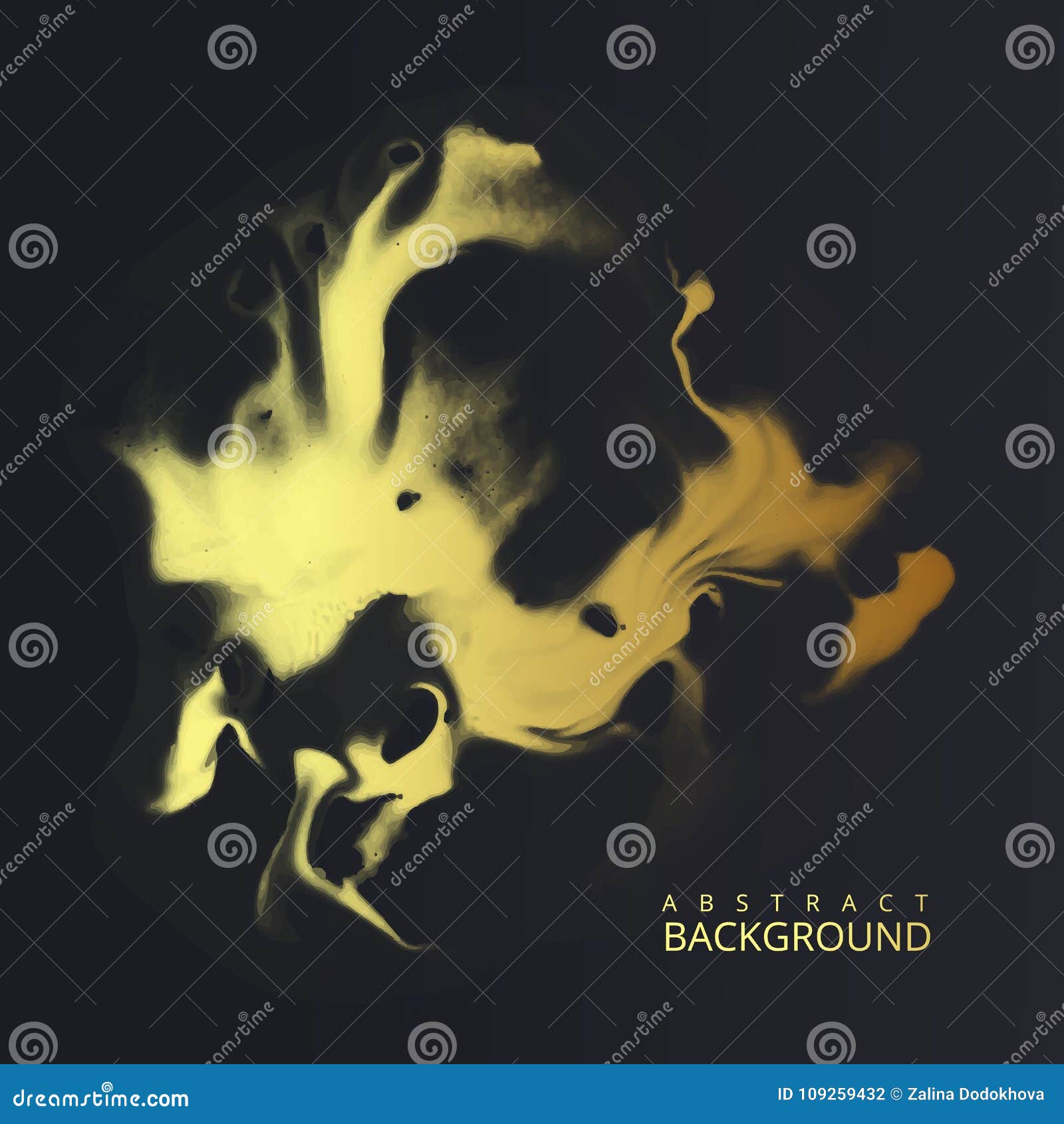 Gold, Ink Texture on a Dark Background, an Abstract Background for Your ...