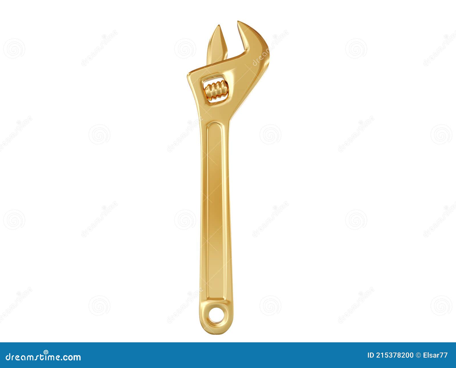 Gold Instruments Isolated a White Background. 3d Render Stock ...