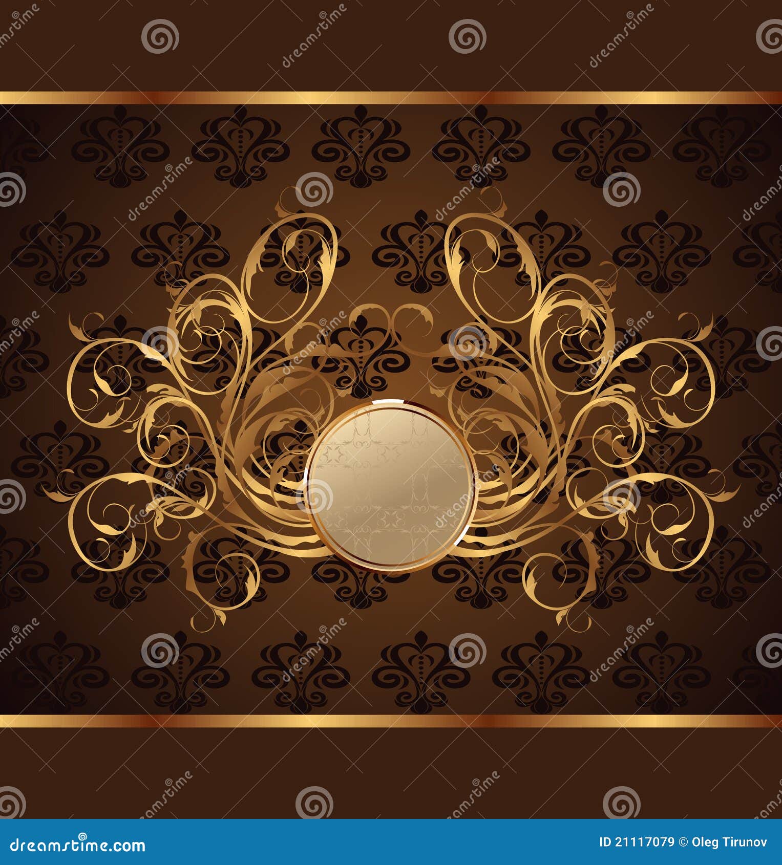 Gold Invitation Frame or Packing Stock Vector - Illustration of golden ...