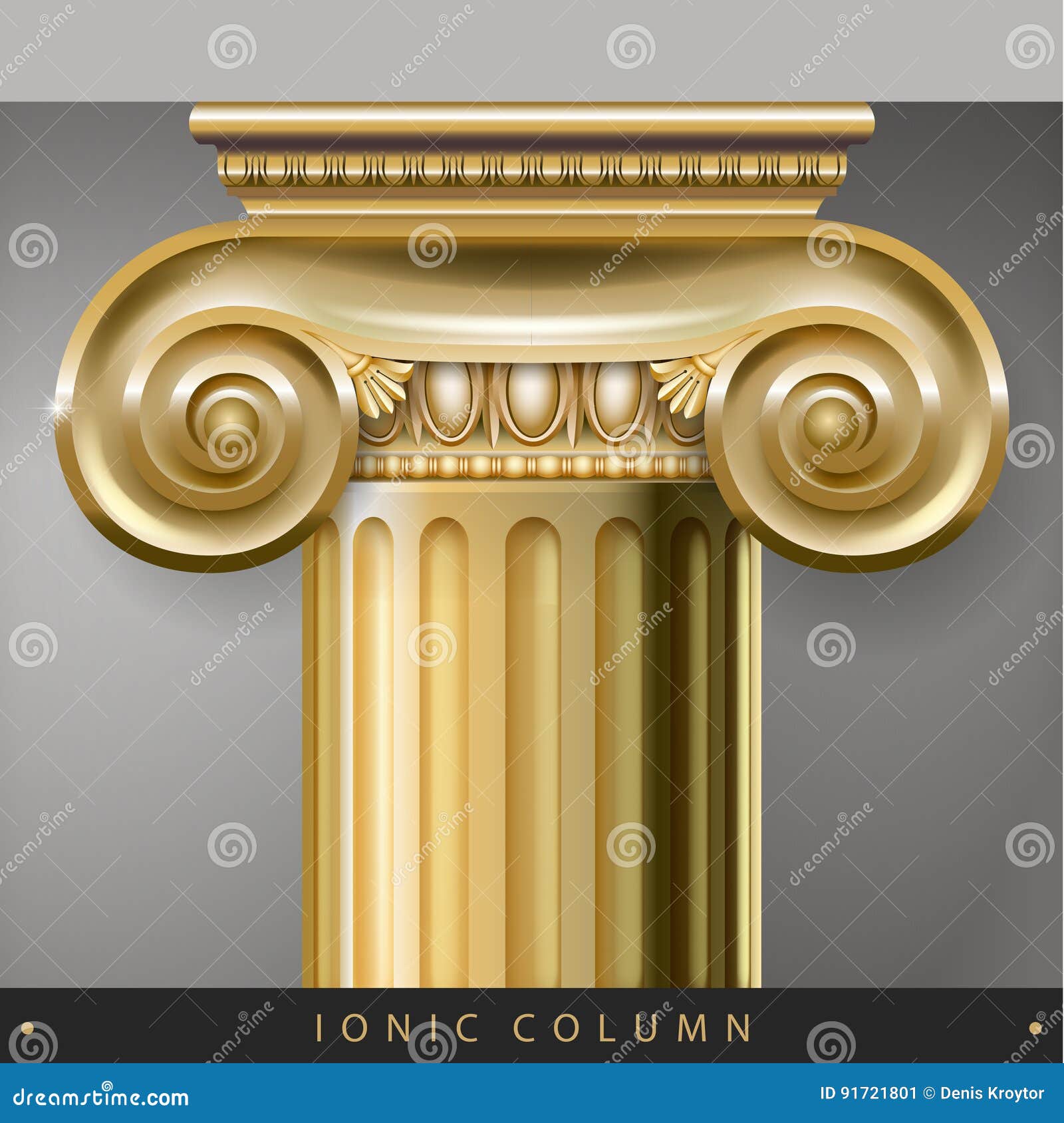 Gold Column Vector