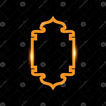 Gold Islamic Frame Border Design Template Stock Vector - Illustration ...