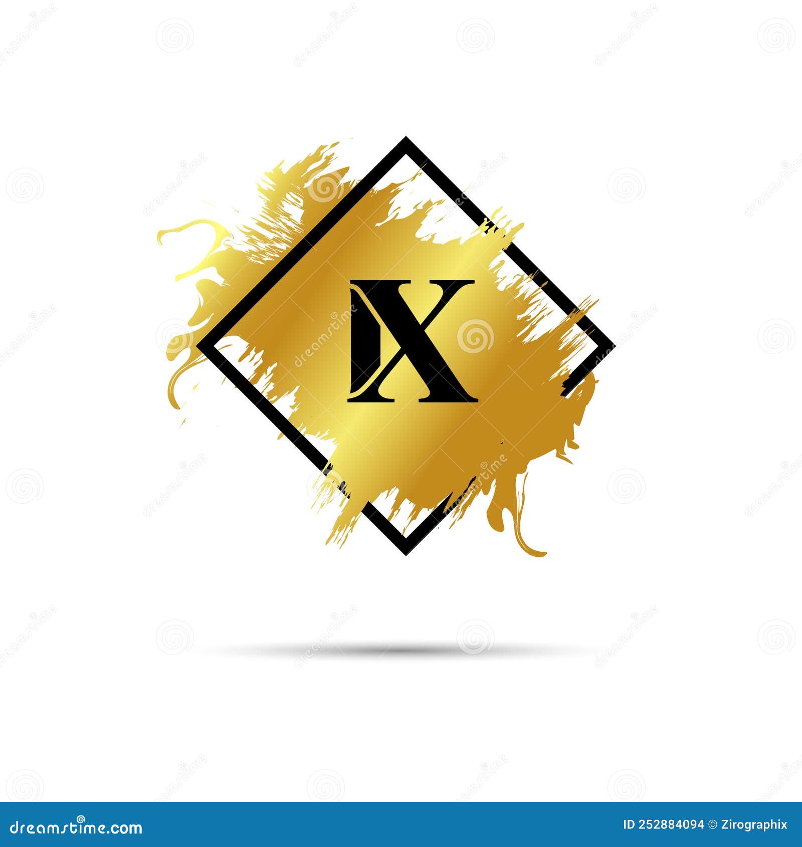 Gold IX Logo Symbol Vector Art Design Stock Illustration - Illustration ...