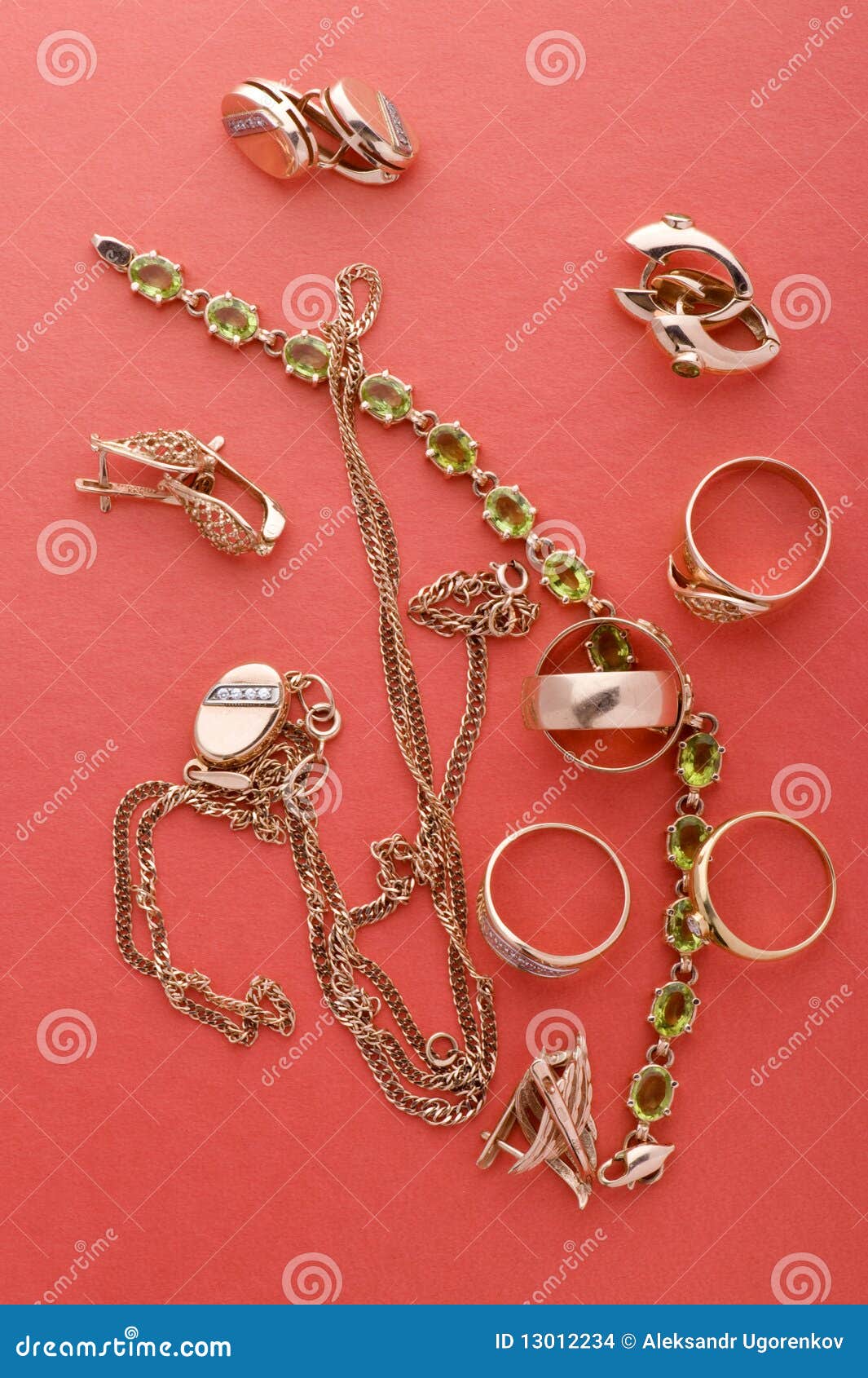 Gold jewel on red stock photo. Image of precious, jewel - 13012234