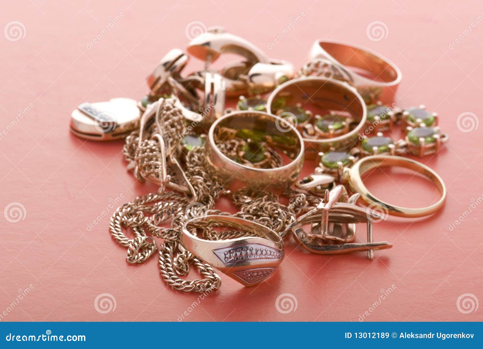 Gold jewel on red macro stock image. Image of trinket - 13012189