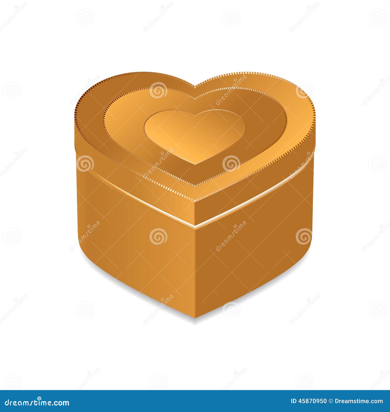 Gold jewelry box stock vector. Illustration of white - 45870950
