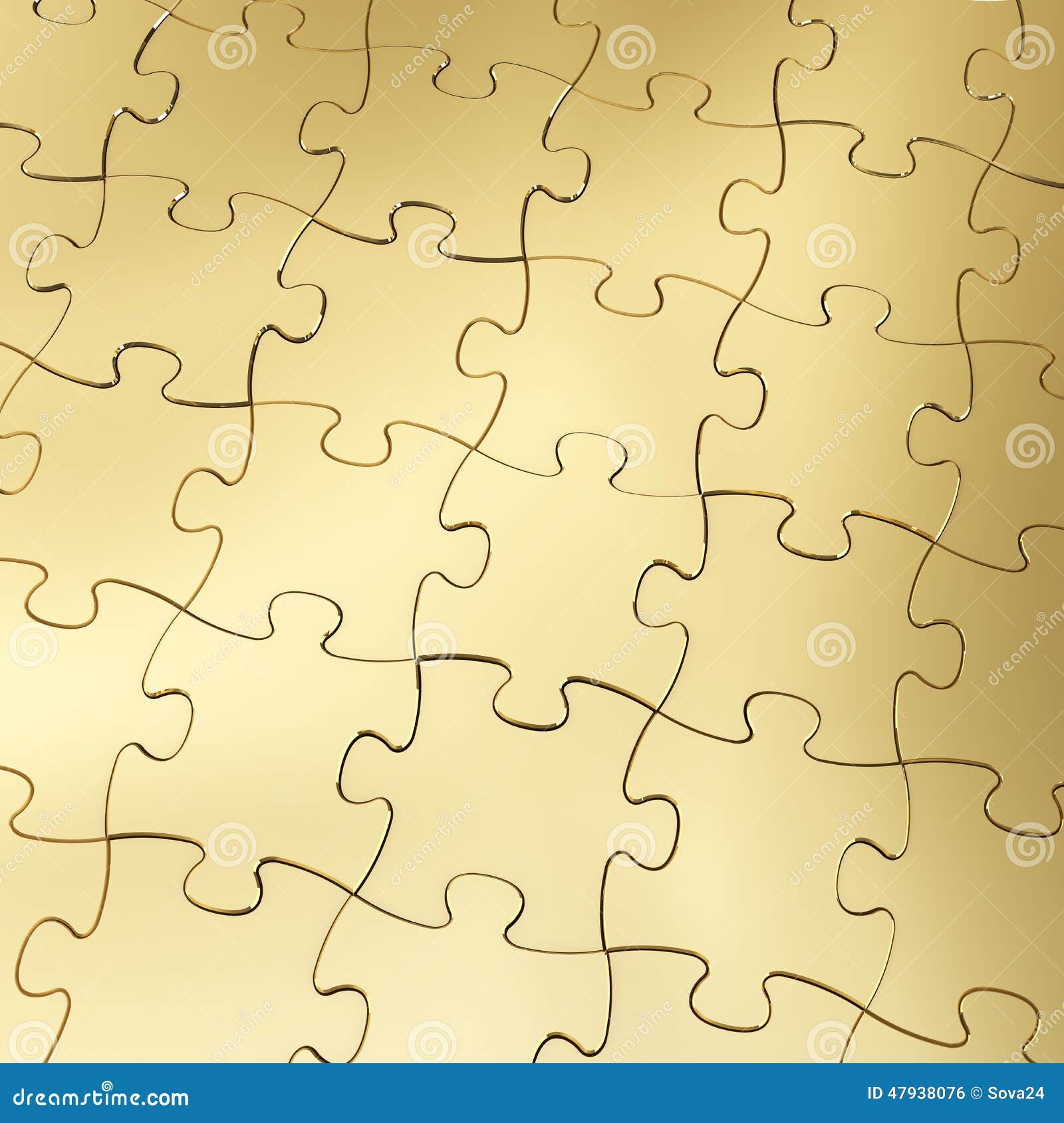 Gold Jigsaw Puzzle Pieces Stock Photo | CartoonDealer.com #38189796