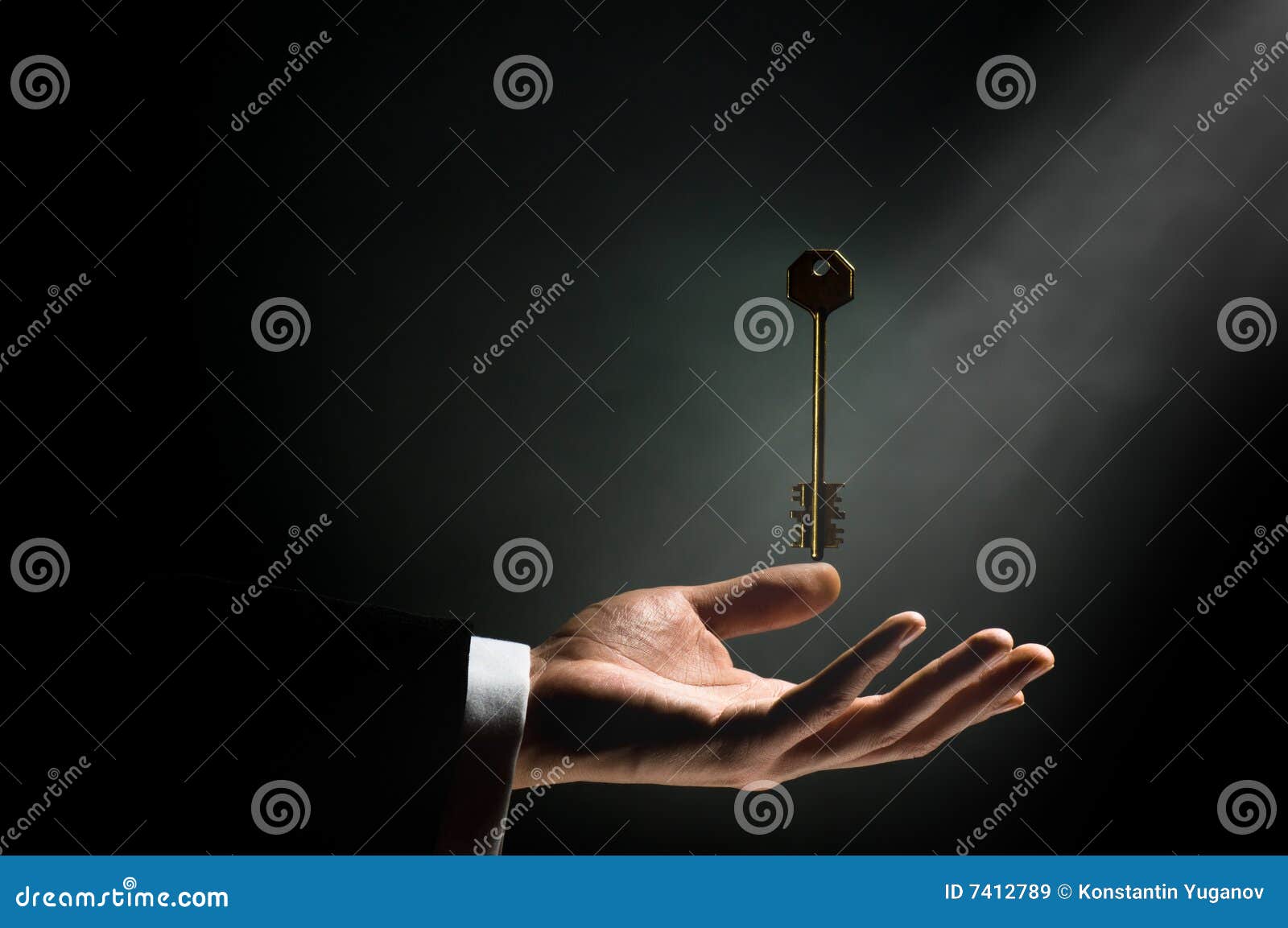 Gold key stock image. Image of gold, investment, open - 7412789