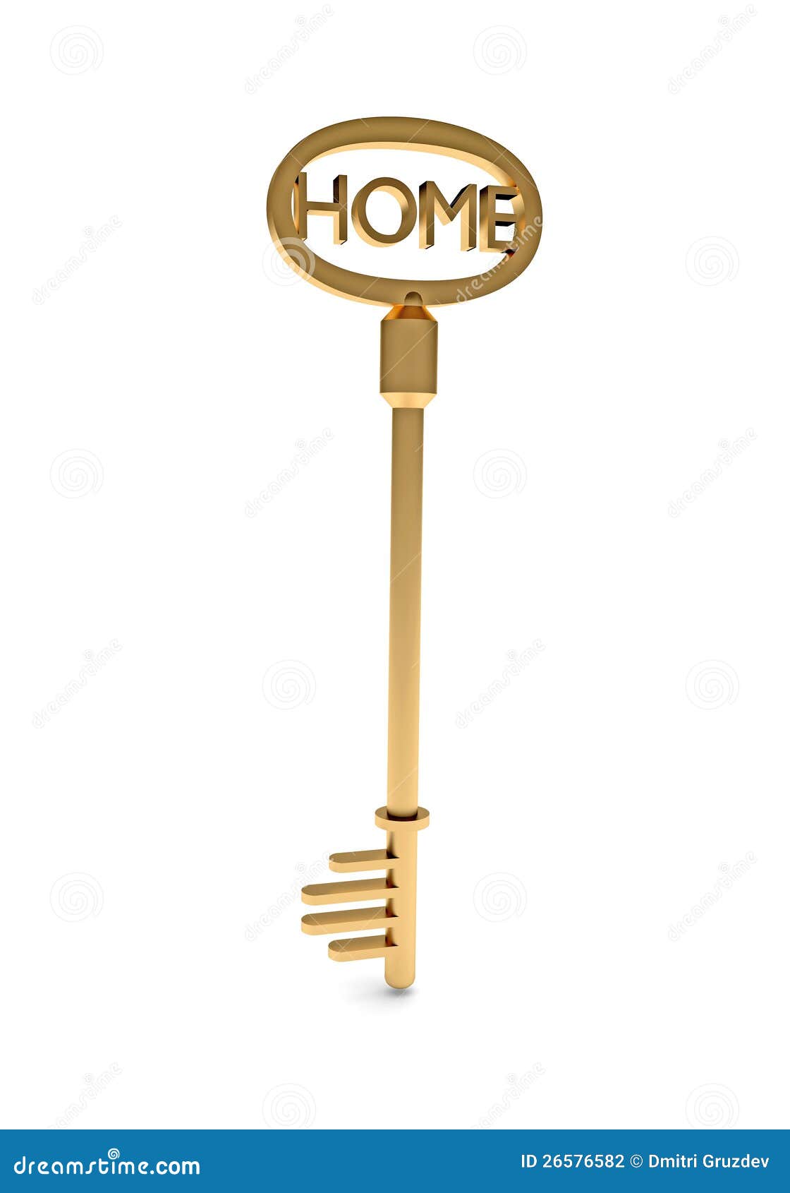 Gold Key - Home Text stock illustration. Illustration of investment ...