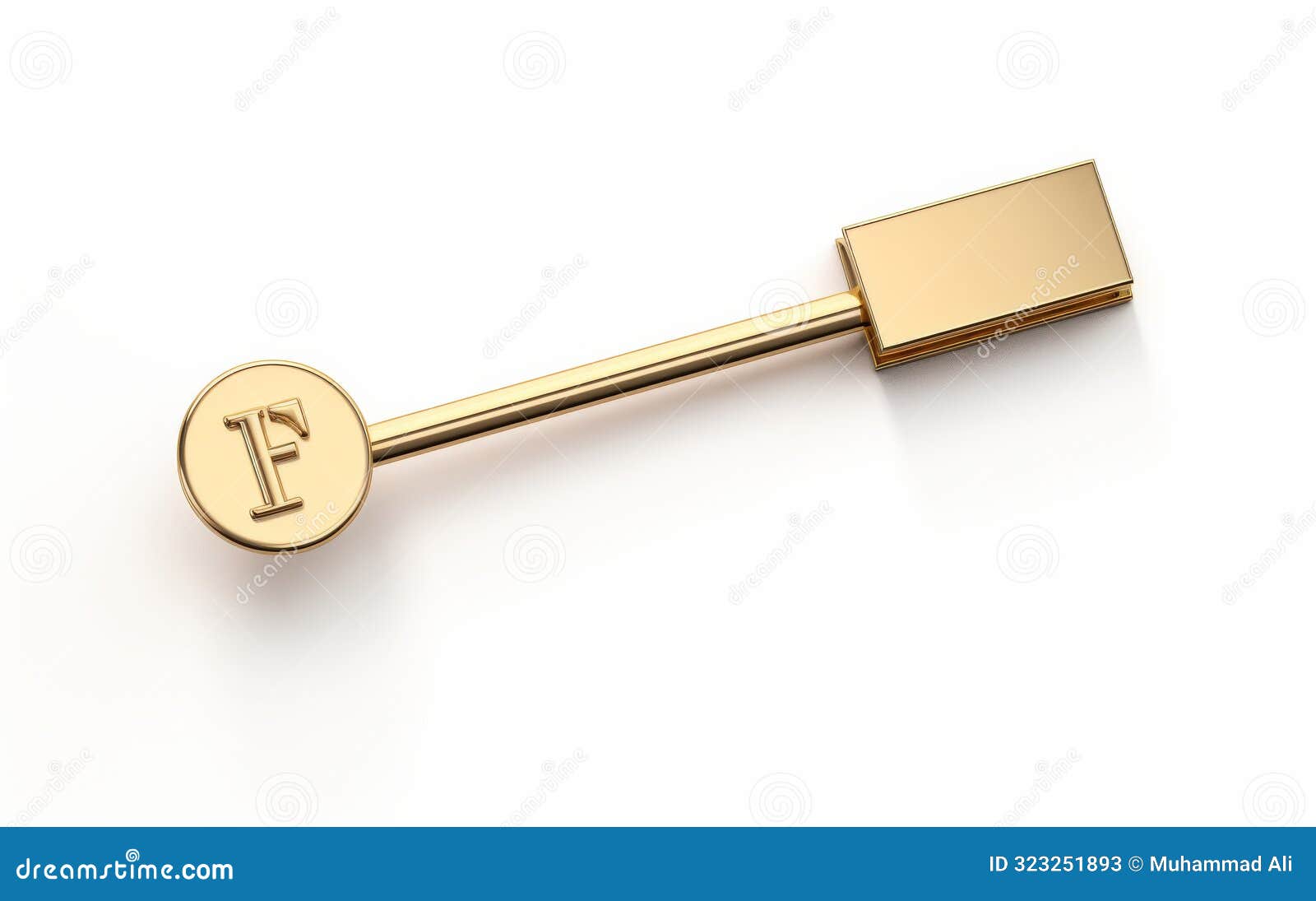 A Gold Key with Letter stock image. Image of treasure - 323251893