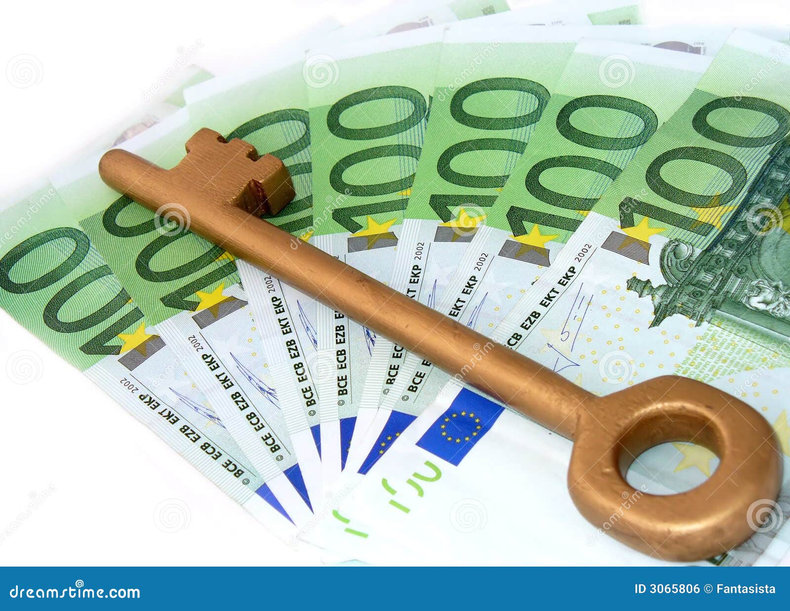 Gold key and money stock photo. Image of golden, finance - 3065806