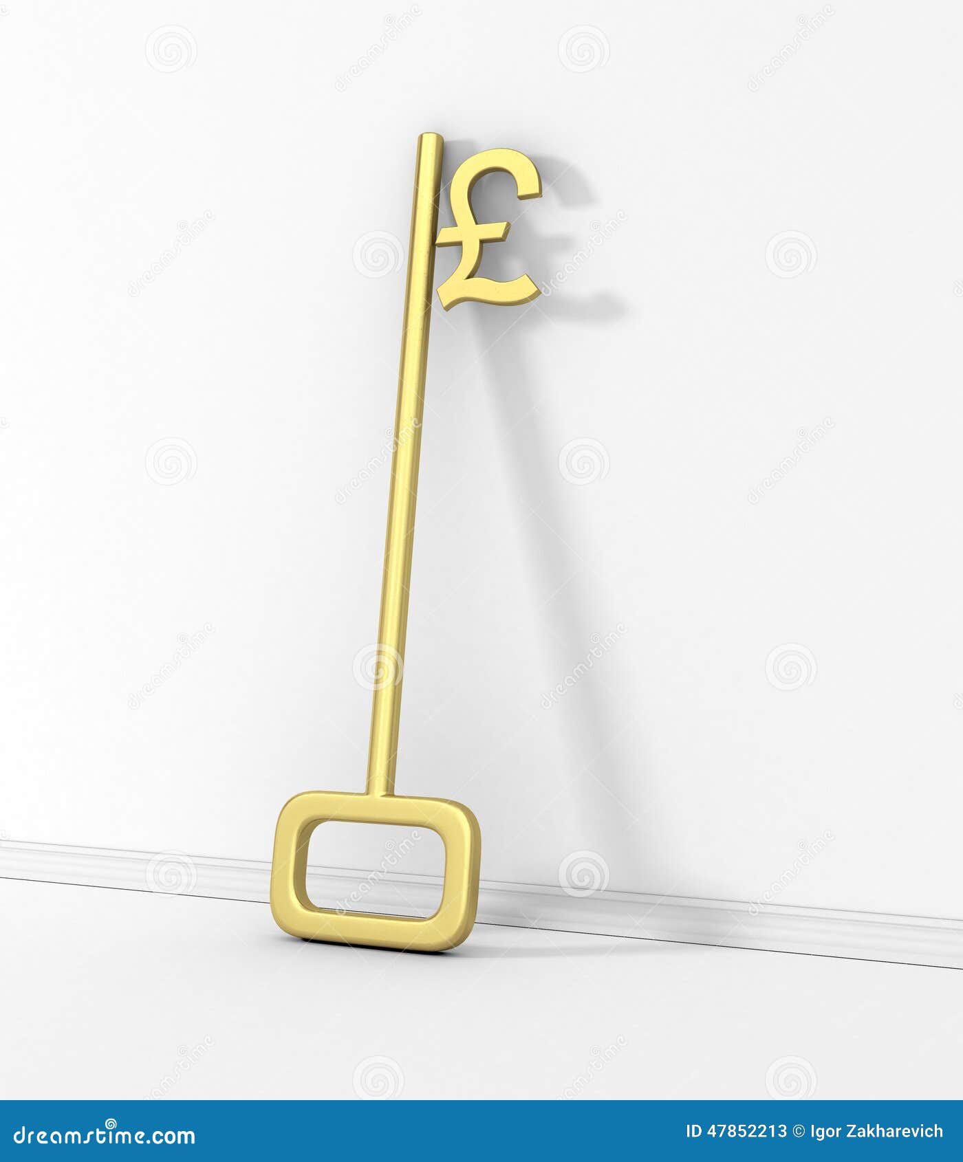 Gold Key with Pound Symbol. Stock Illustration - Illustration of ...