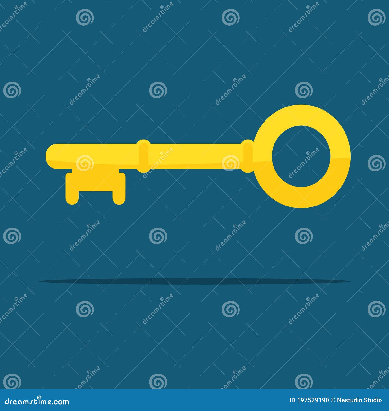 Gold Key. Protection and Security. Lock Symbol Stock Vector ...