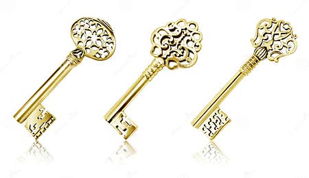 Gold keys stock image. Image of ornament, metal, golden - 19882585