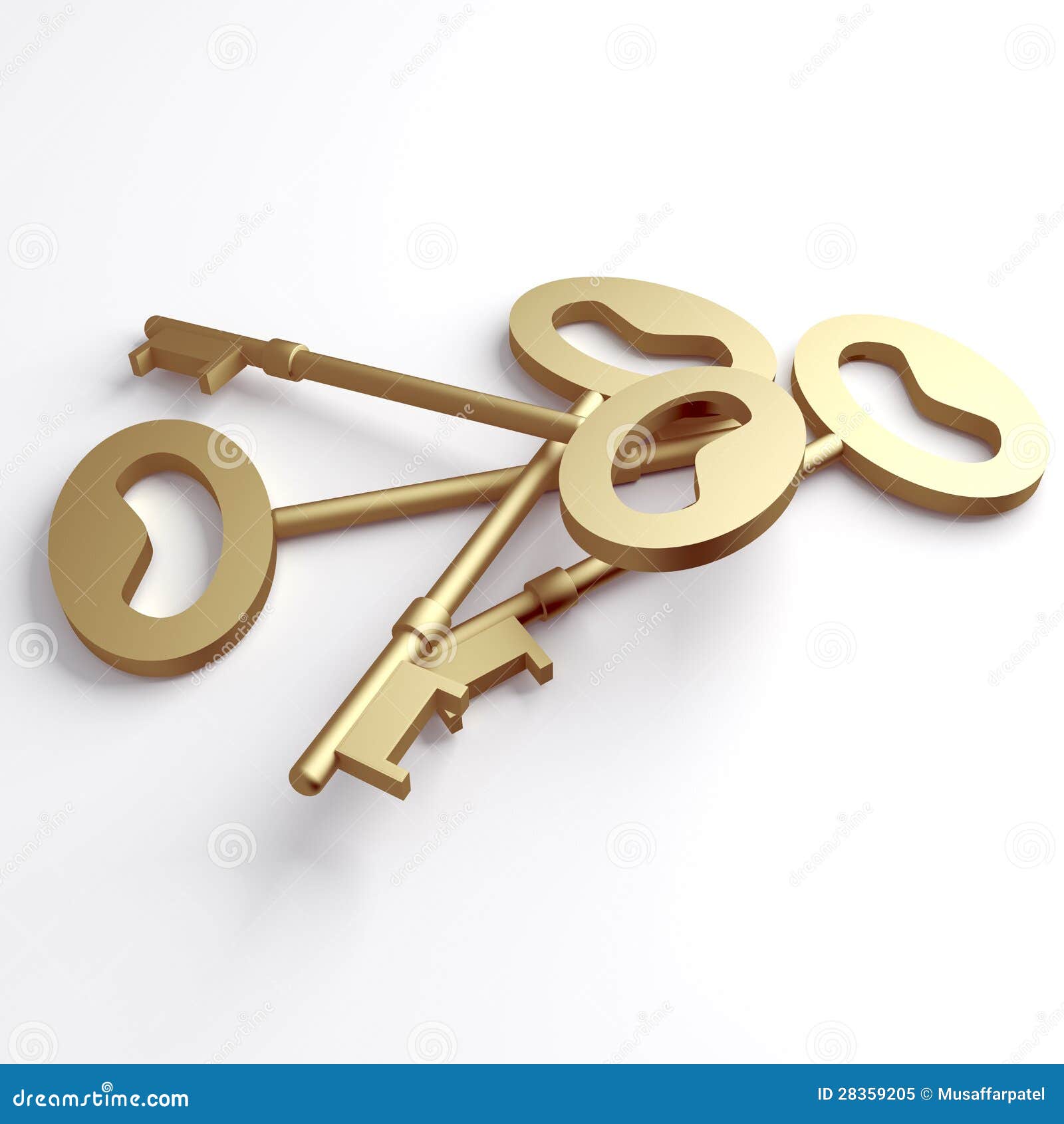 Gold Keys stock illustration. Illustration of estate - 28359205