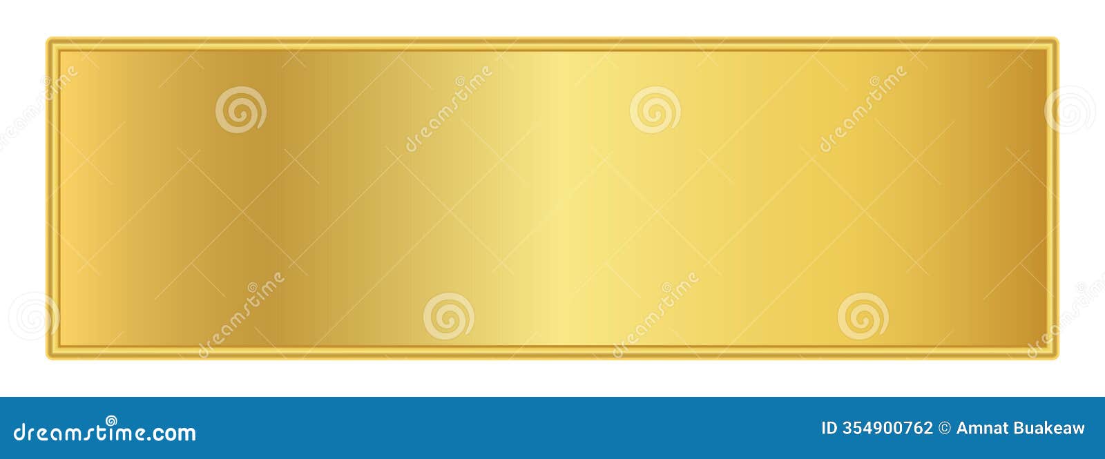 Gold Label Banner, Luxury Golden Frame, Gold Name Plate Stock ...