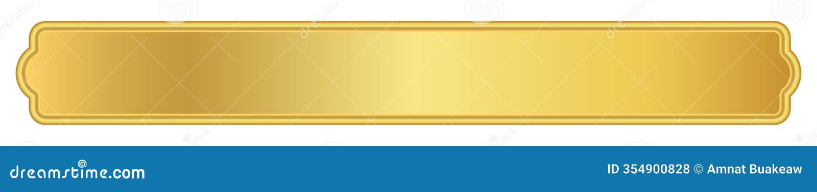 Gold Label Banner, Luxury Golden Frame, Gold Name Plate Stock ...