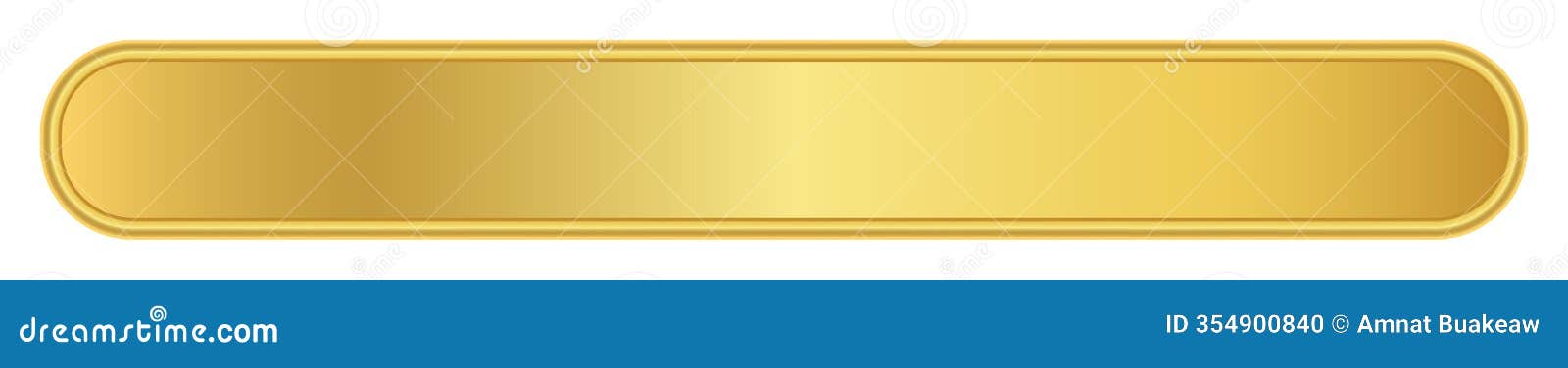 Gold Label Banner, Luxury Golden Frame, Gold Name Plate Stock ...