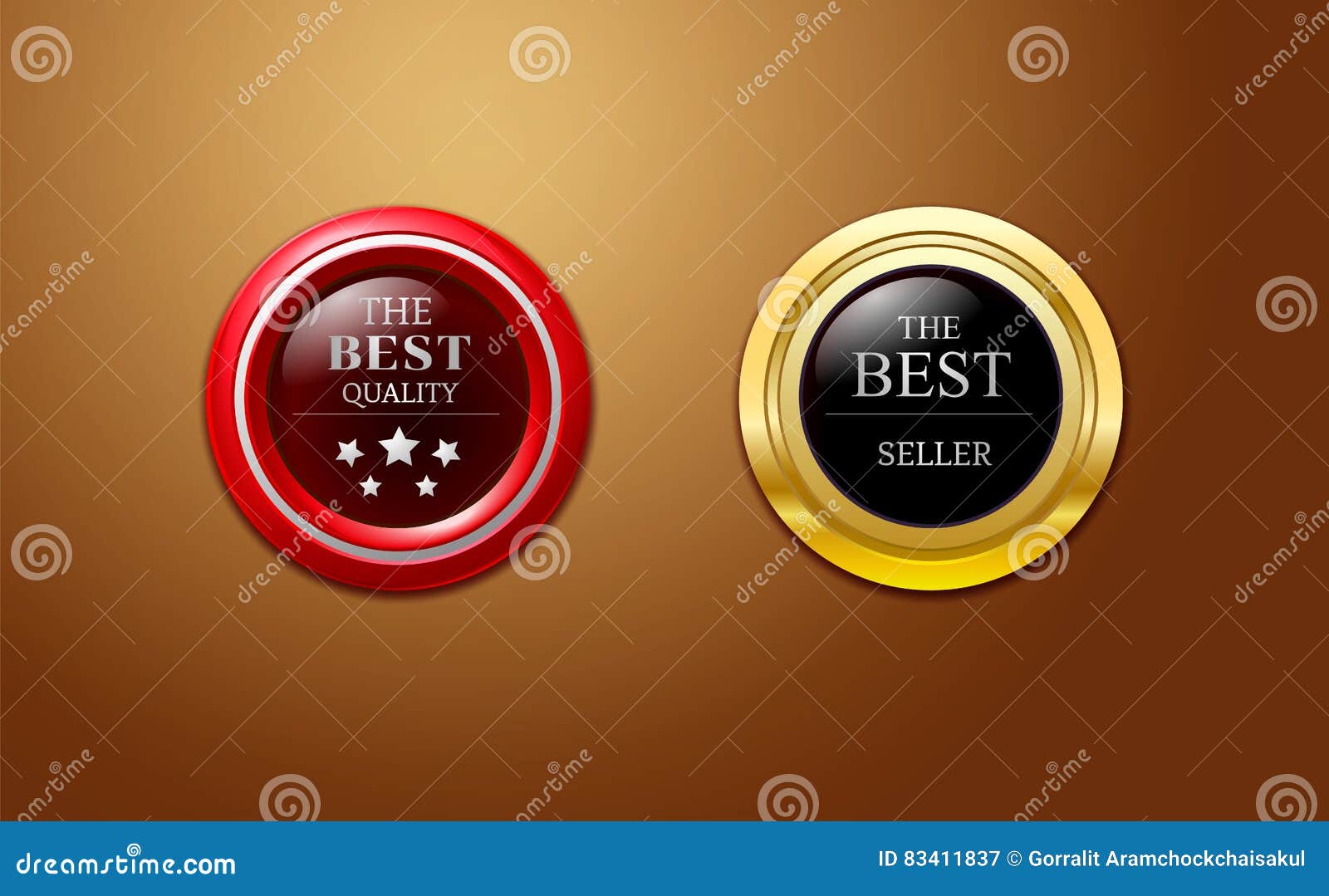 Gold label stock vector. Illustration of business, badges - 83411837