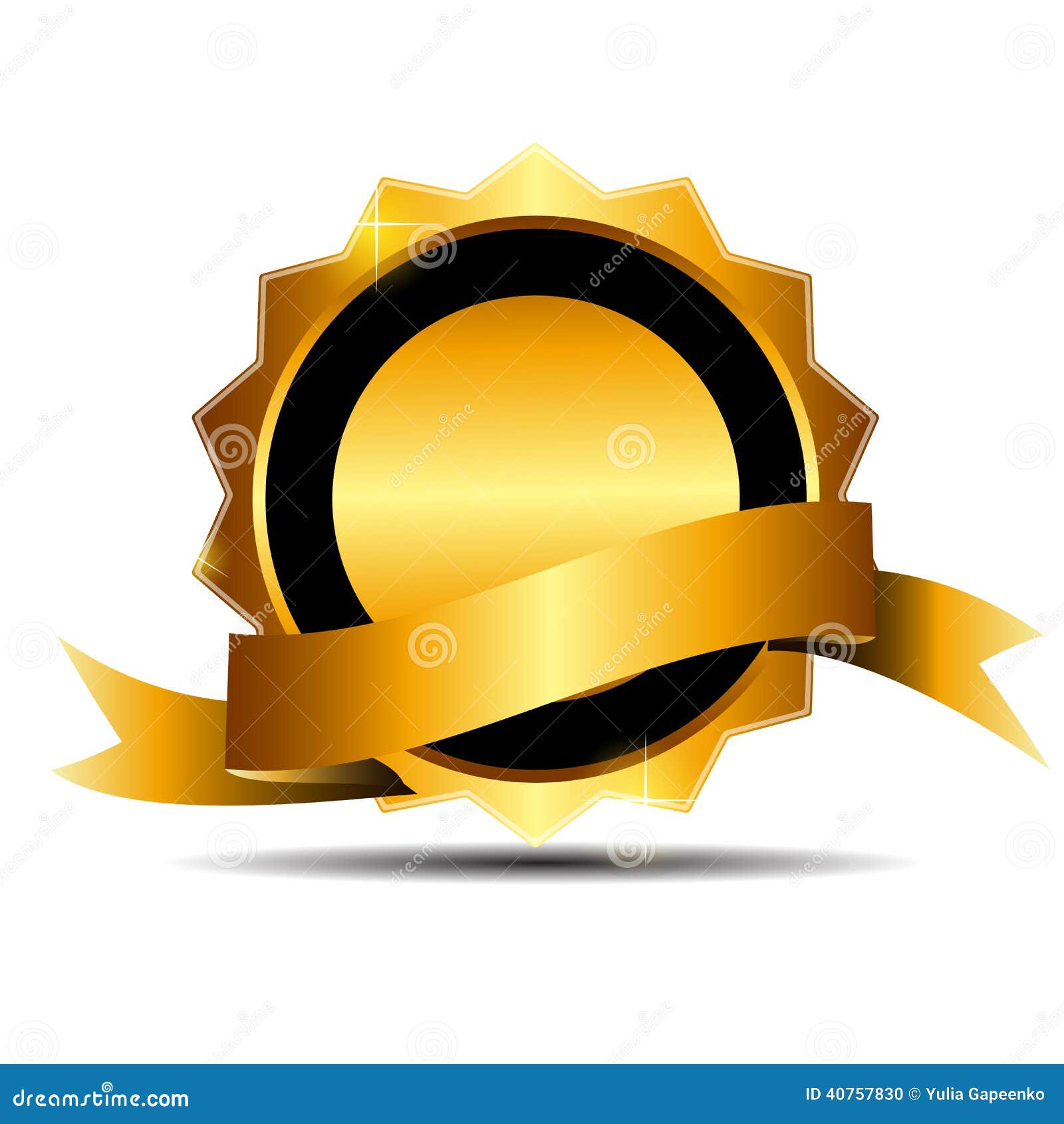 Gold Label Sign Template Vector Illustration Stock Vector ...