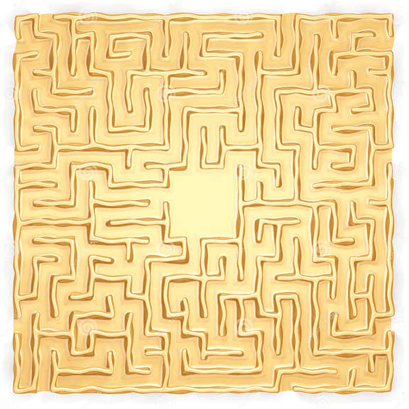 Gold labyrinth stock illustration. Illustration of labyrinth - 12787431