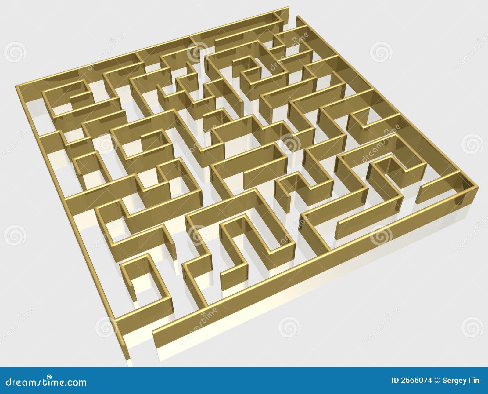 The gold labyrinth stock illustration. Illustration of direction - 2666074