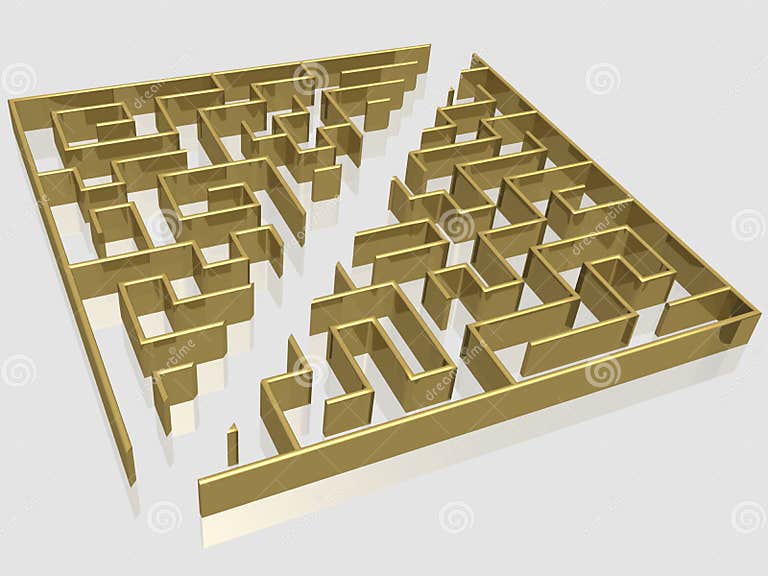 The gold labyrinth stock illustration. Illustration of output - 2673297
