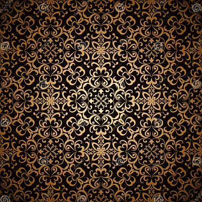 Gold lace pattern stock vector. Illustration of lace - 49087427