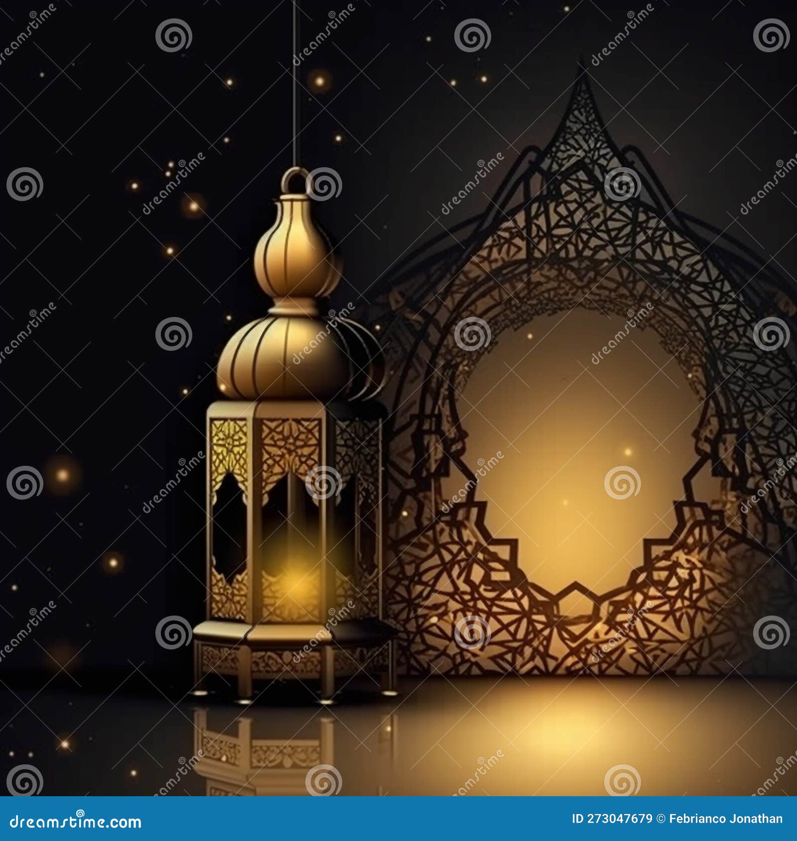 Gold Lantern 3d Image Iconic 5 Stock Illustration - Illustration of ...